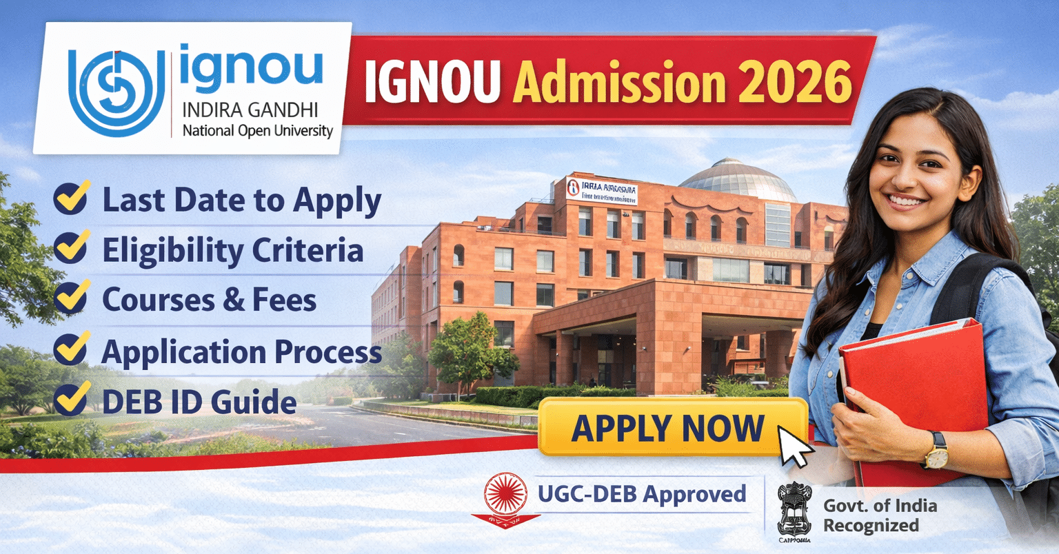 IGNOU Admission – Eligibility, Process, Dates & Fees – ignoued